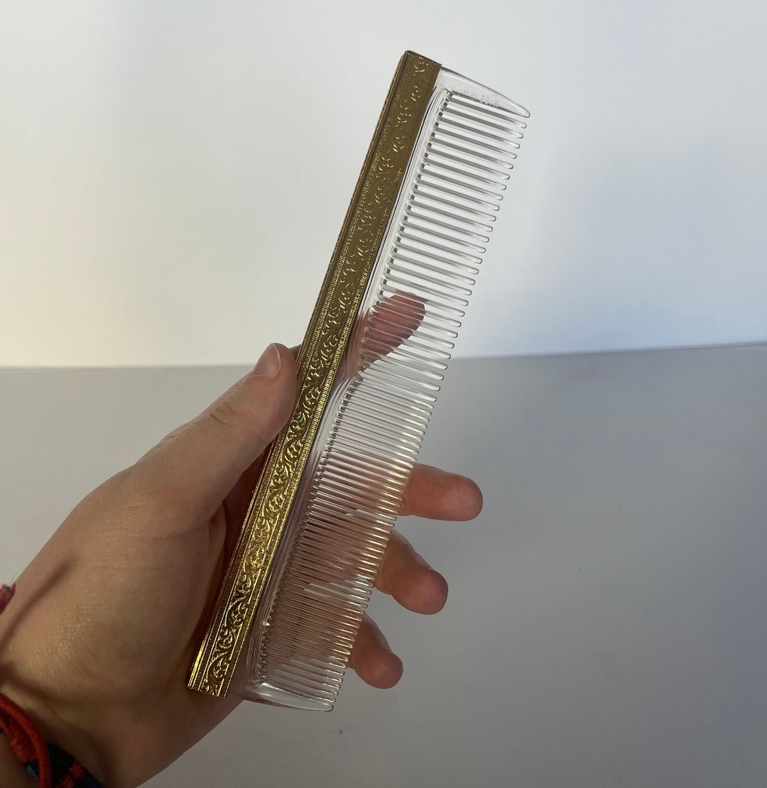 Vintage Gold Embossed Comb, Vintage Comb, Vintage Hair Care Supplies ...