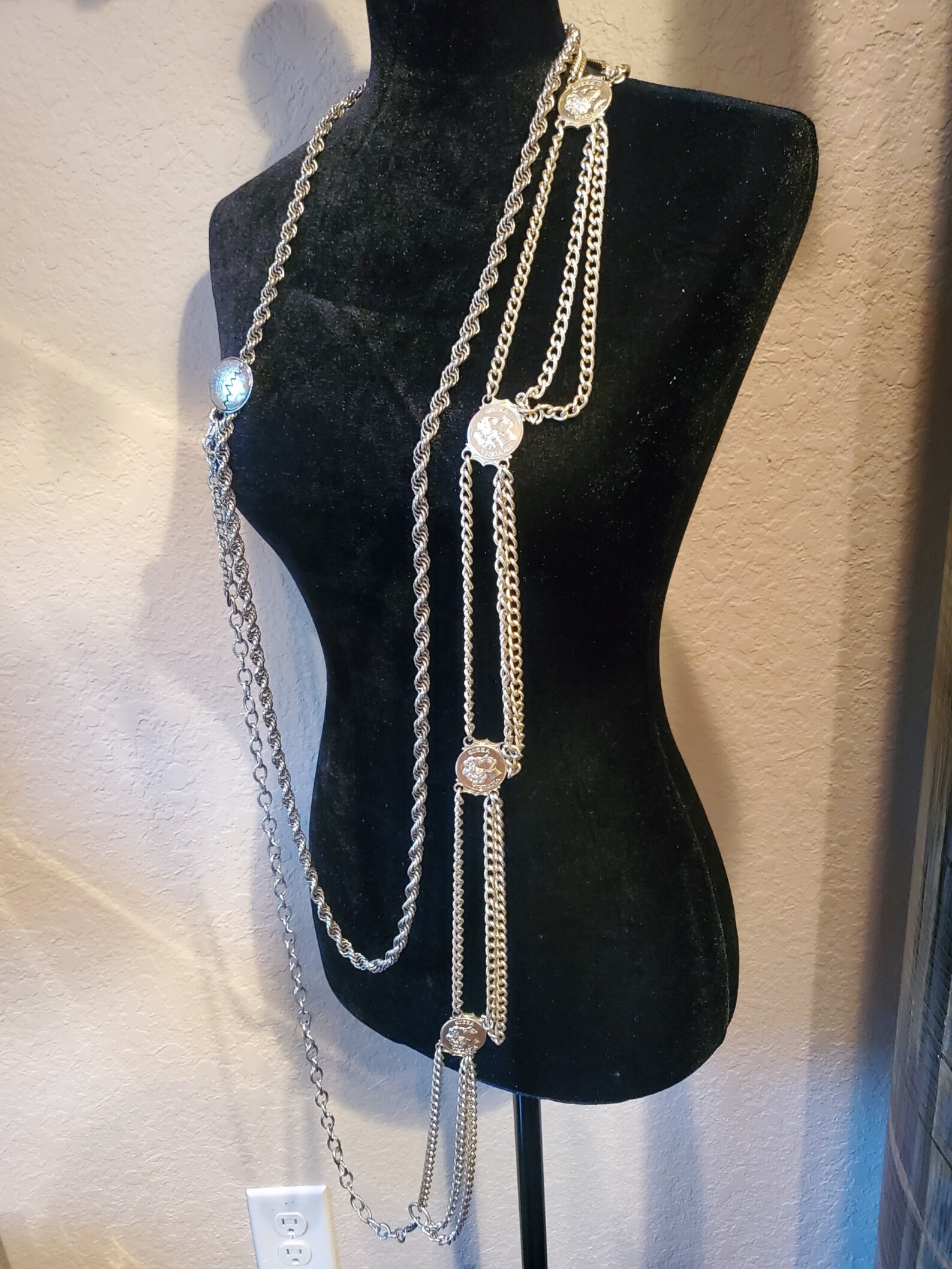 Body Chain, Silver Tone Body Chain, Redesigned Body Chains, Vintage ...