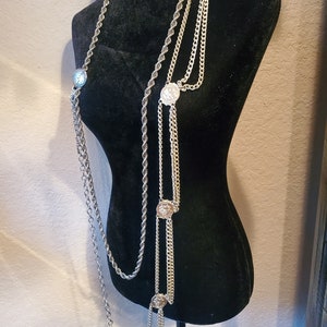 Body Chain, Silver Tone Body Chain, Redesigned Body Chains, Vintage ...