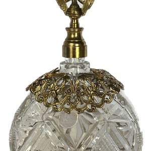 Hollywood Regency Perfume Bottle, Ornate Glass Perfume Bottle ...
