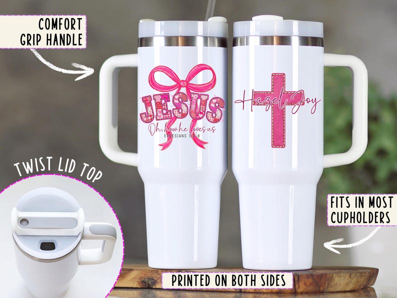 Christian Tumbler, Personalized Bible Verse Cup, Custom Christian ...