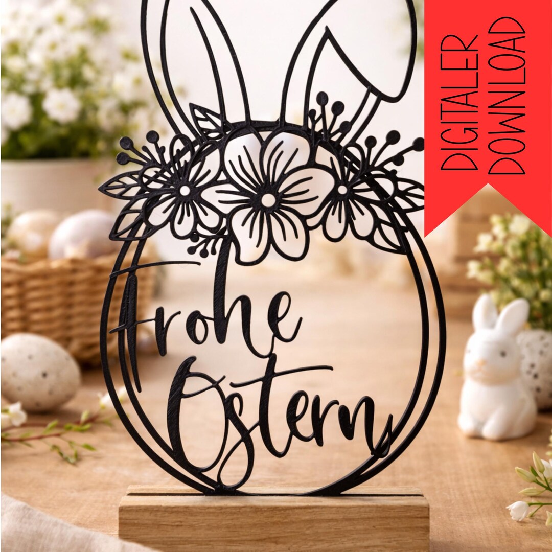 3D Print File Easter Bunny Blocks Easy Sticks Minimalist Modern Boho ...