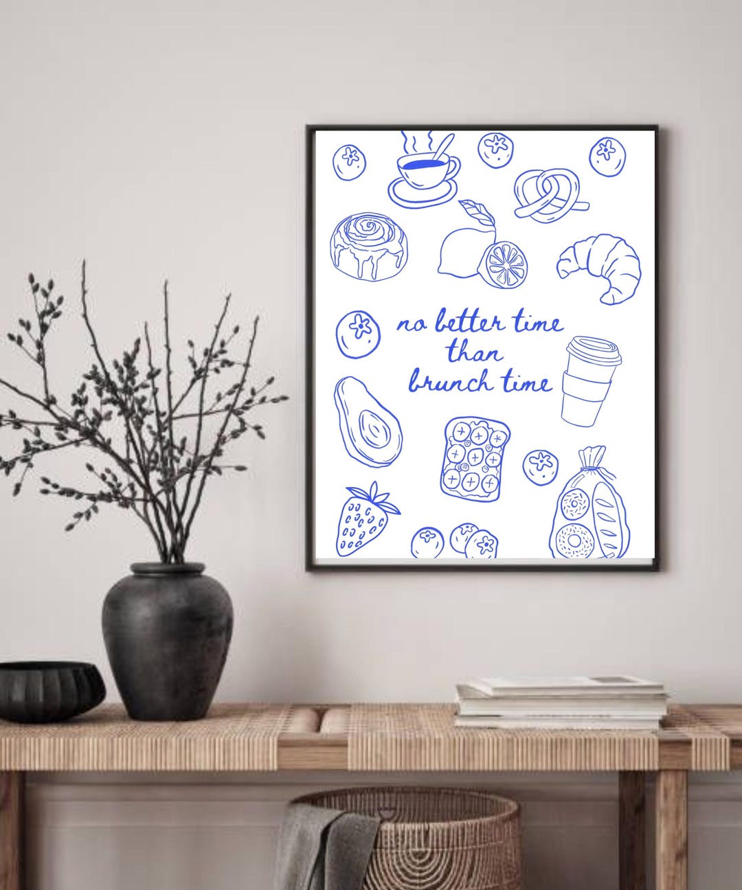 No Better Time Than Brunch Printable | Kitchen Wall Art - Etsy