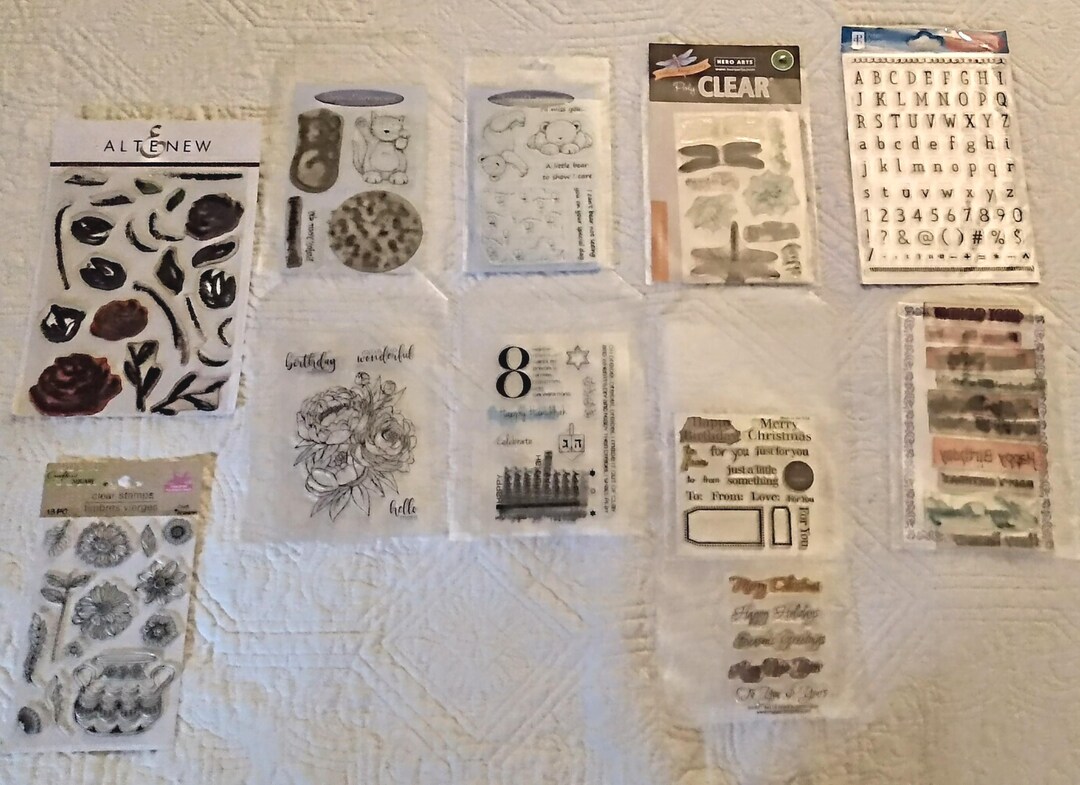 11 Assorted Clear Stamp Sets - Etsy