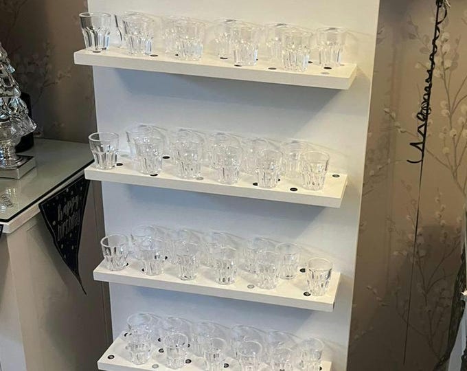 Shot Wall With Stand - Holds up to 48 Shot Glasses - Shot Holder - Shot ...