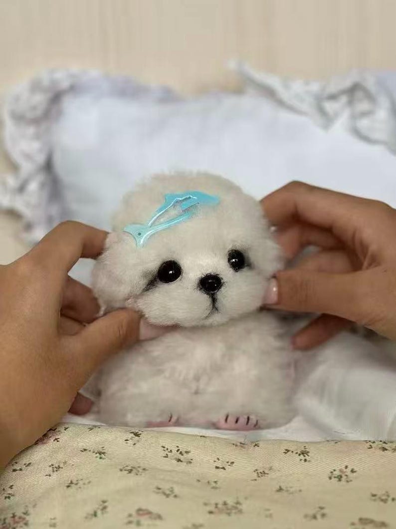 Joybly Vanilla Poodle With Straight Hair, Collectible Dog Toy, Stuffed ...