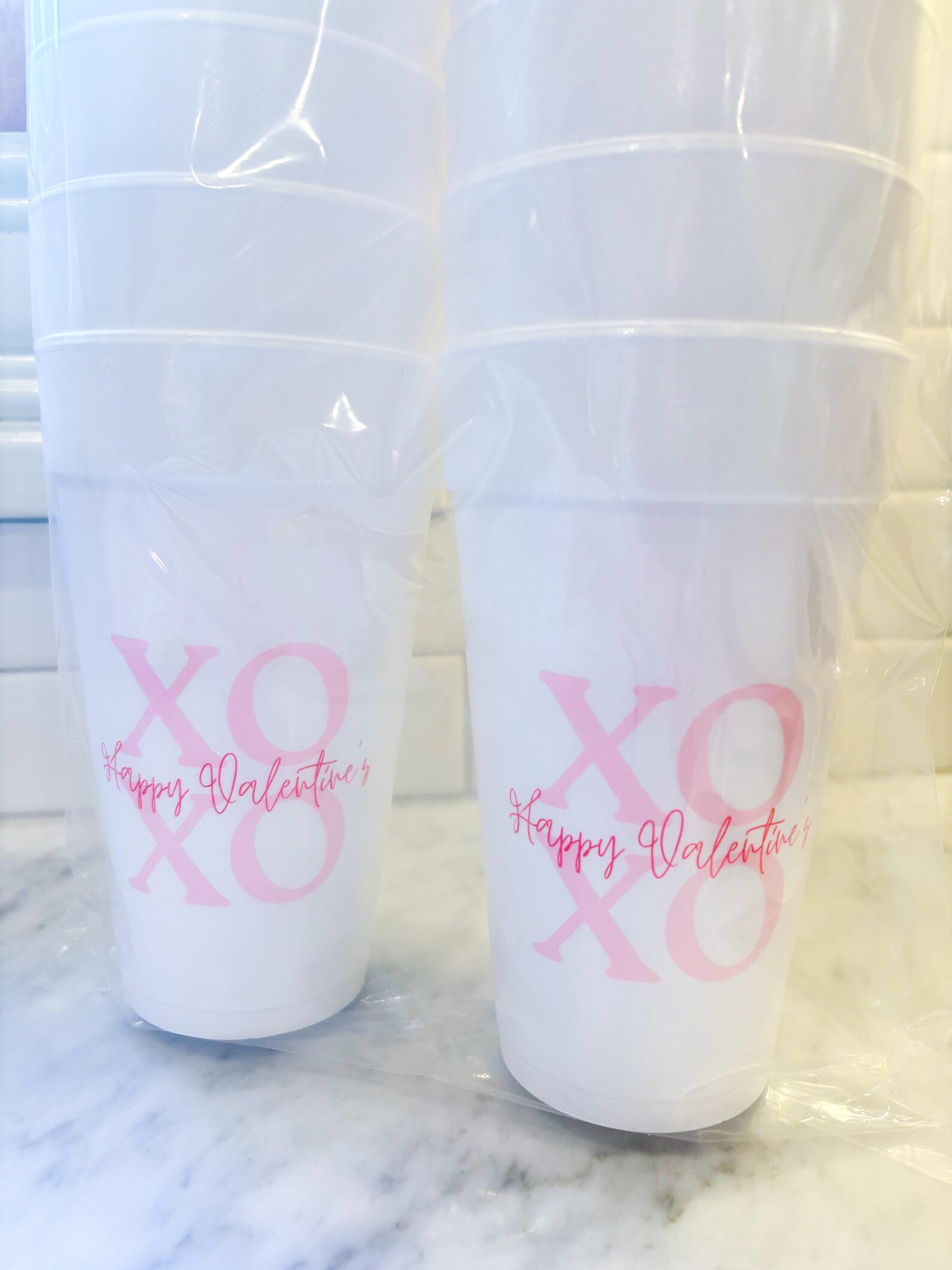 XOXO Happy Valentine's & Galentine's | 20 Oz Styrofoam Cups - Etsy