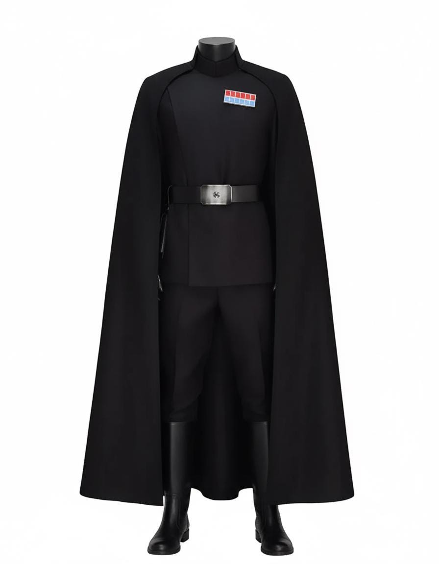 Star Wars Imperial Officer Costume Orson Krennic Inspired Black Cosplay ...