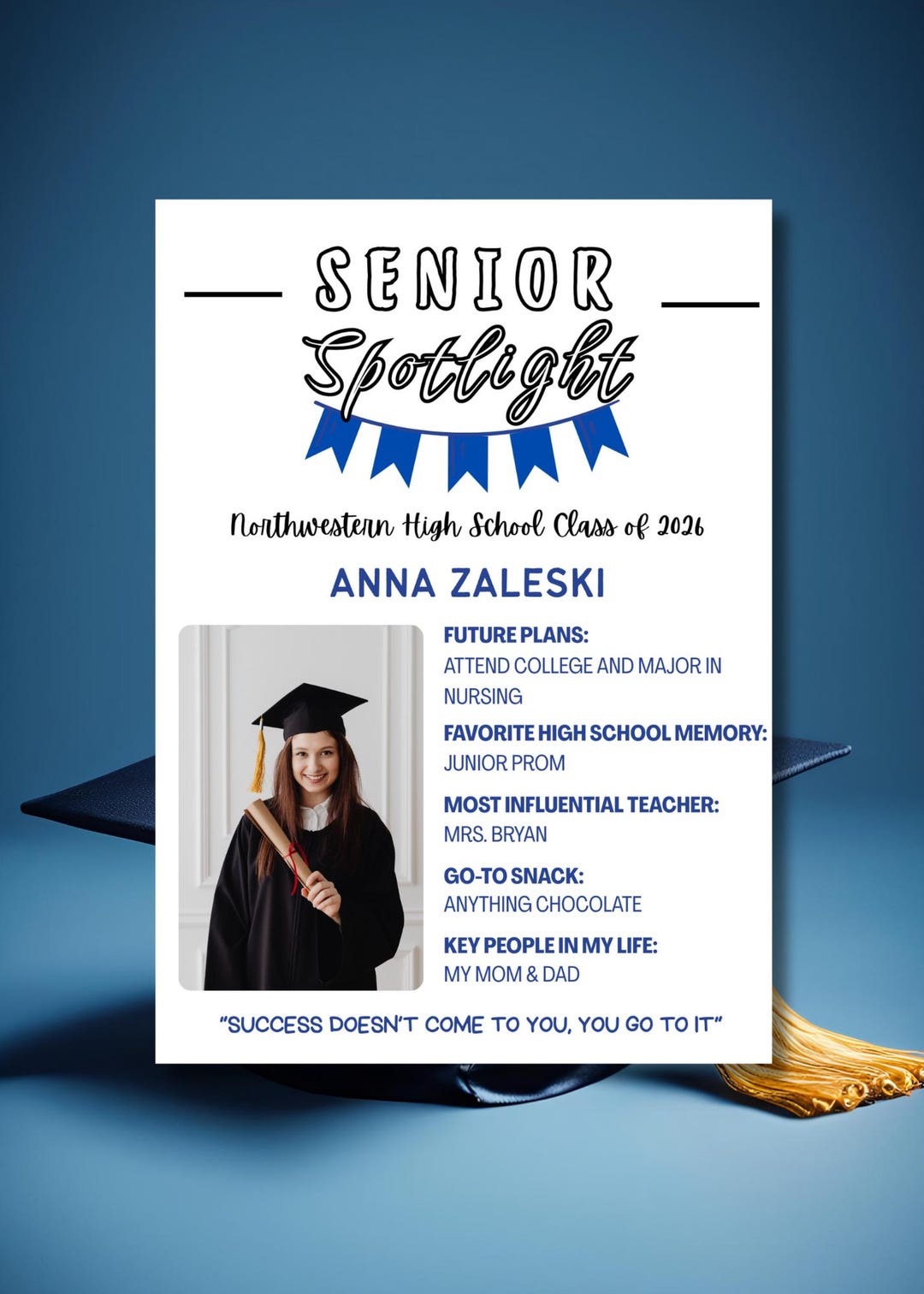 Senior Spotlight Template: Graduation Recognition (digital Download) - Etsy