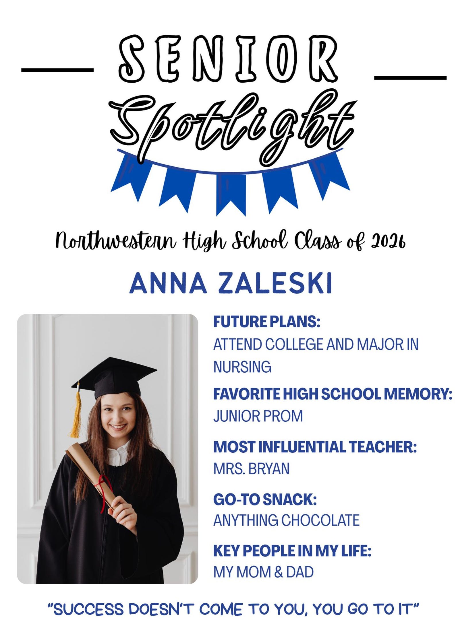 Senior Spotlight Template: Graduation Recognition (digital Download) - Etsy