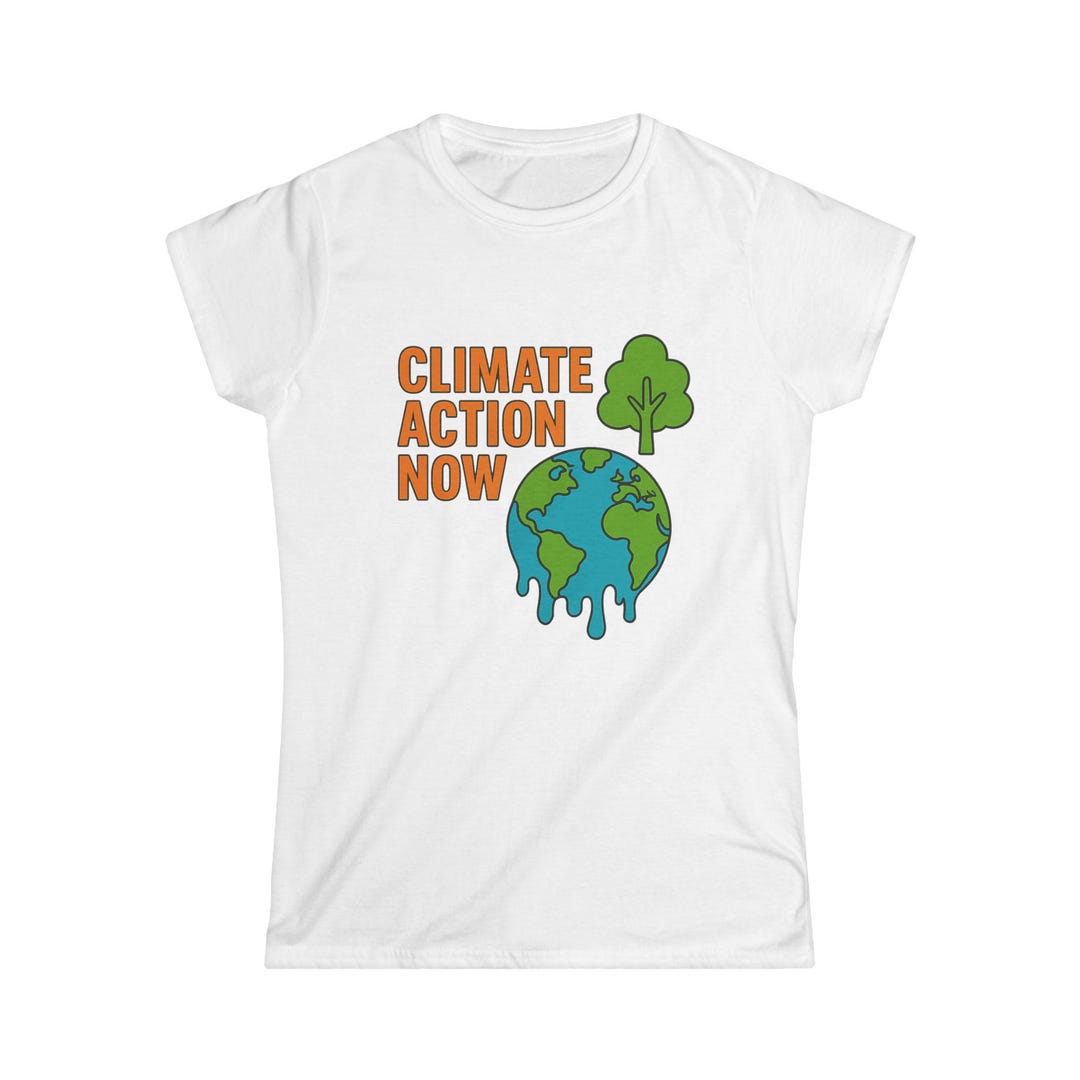 Climate Action Women's Tee: Eco-friendly Earth Day Apparel - Etsy