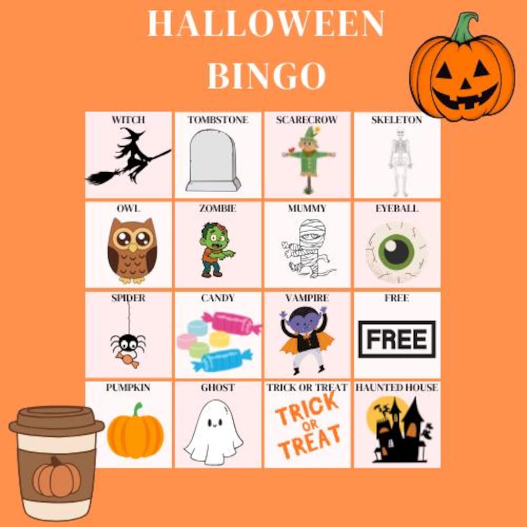 Spooky Halloween Bingo Cards | Printable Game for Kids, Classrooms ...