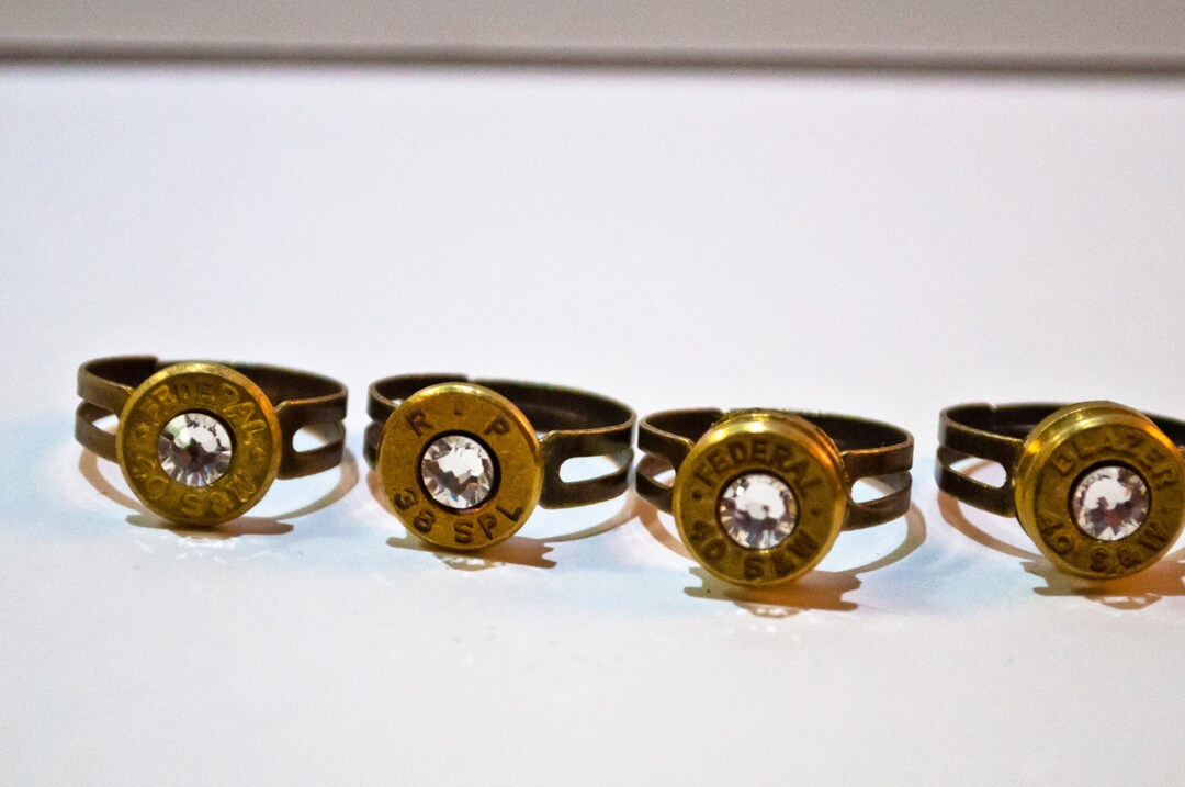 Brass on Brass Split Band Bullet Ring - Etsy