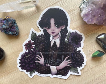 Wednesday Addams Vinyl Decal Sticker - Etsy