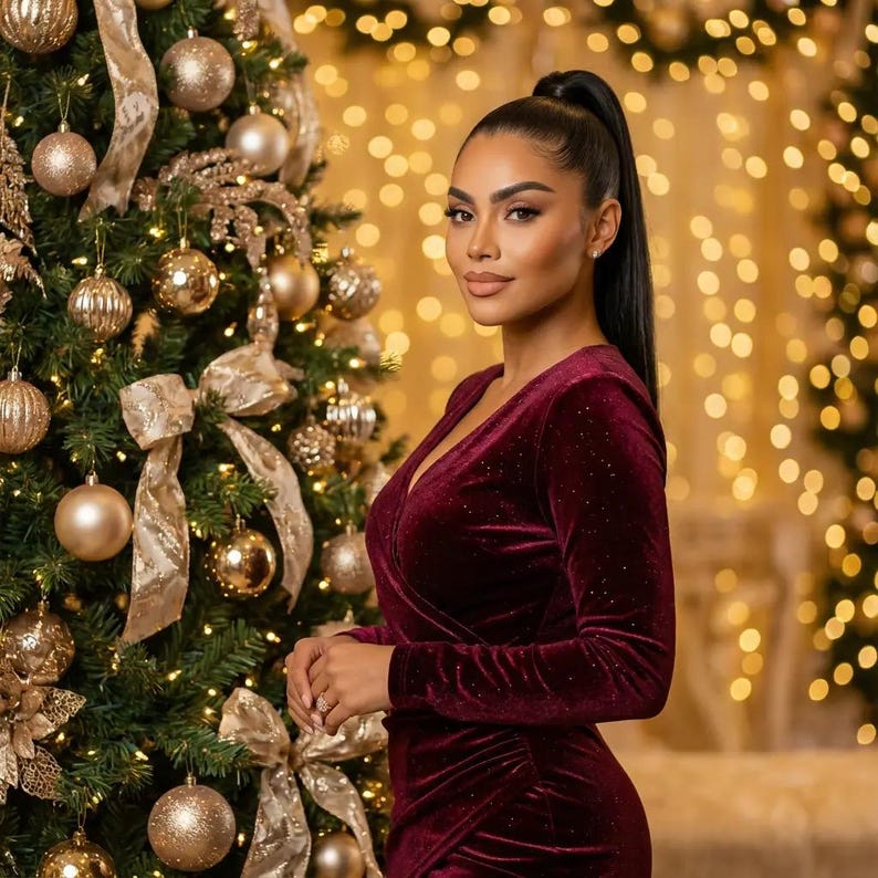 Amber Christmas Model Pack – 10 Luxury AI Stock Photos | Holiday ...