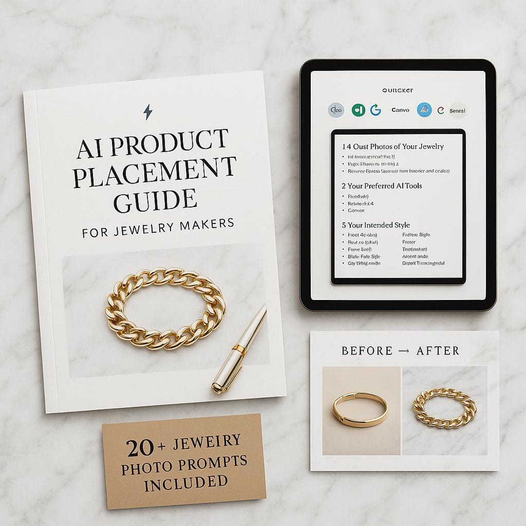 AI Product Placement Guide for Jewelry Makers (digital Download) - Etsy