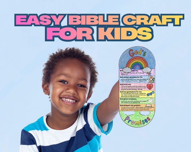 Gods Promises Bible Craft, Bible Verse Activity for Kids, Christian ...
