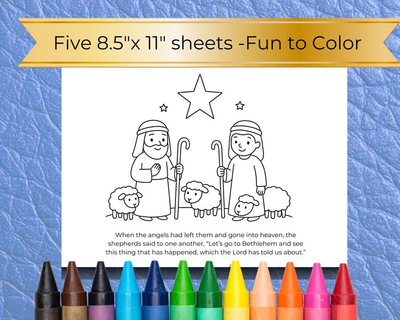 Christmas Nativity Coloring Pages, Religious Bible Craft, Sunday School ...