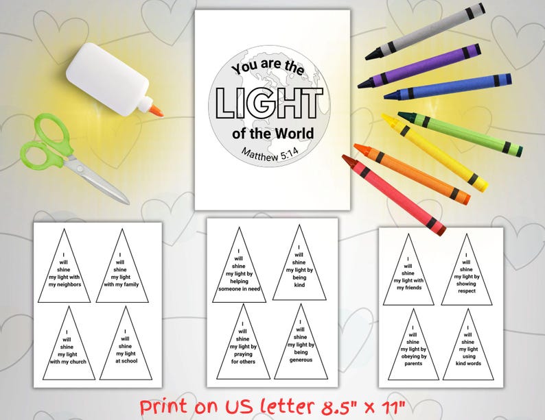Light of the World, Let Your Light Shine Craft, Bible Craft for Kids ...