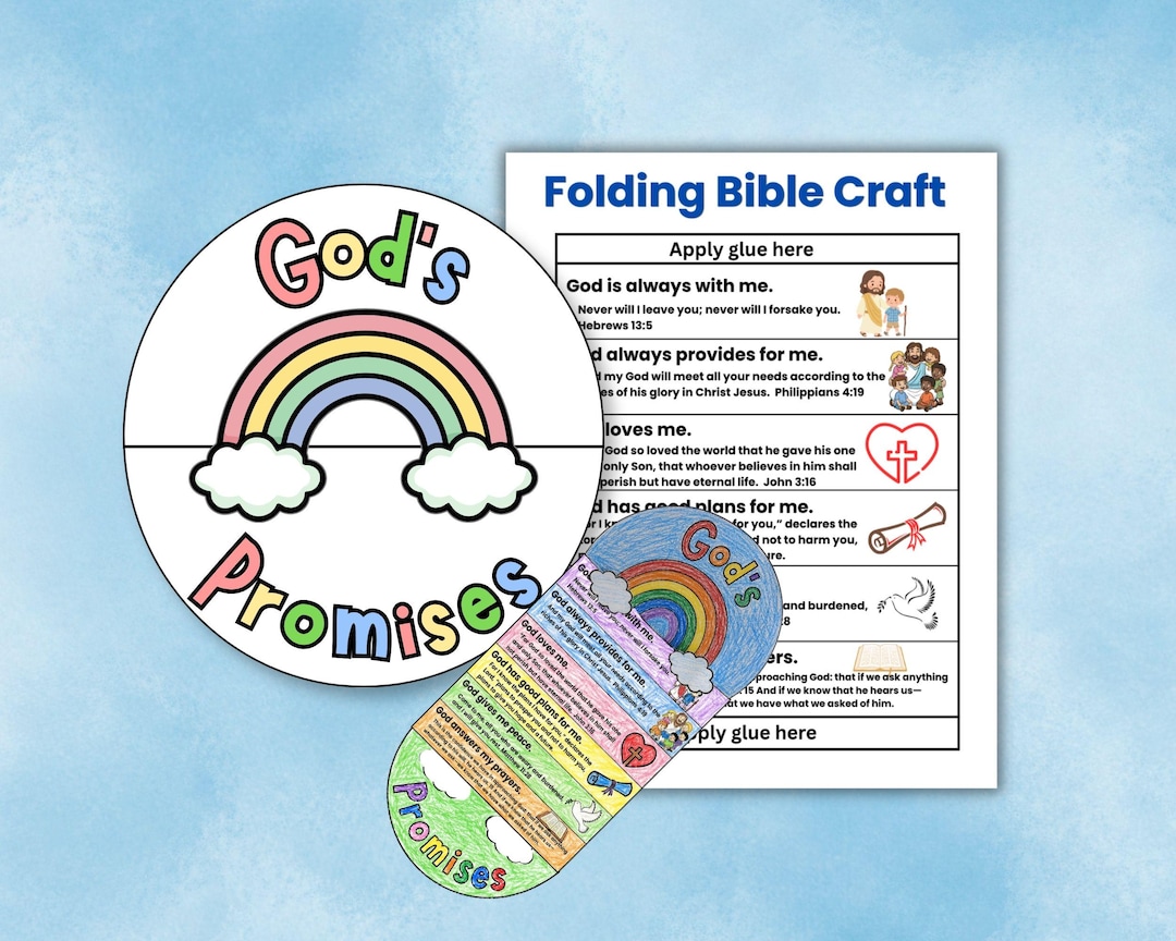 Gods Promises Bible Craft, Bible Verse Activity for Kids, Christian ...