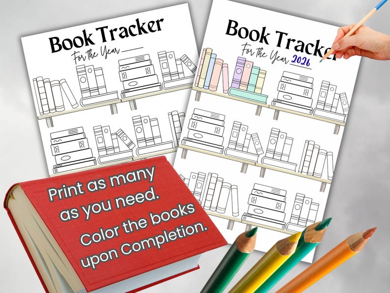 Printable Book Tracker Template, Kids Book Tracker, Book Club Tracker ...