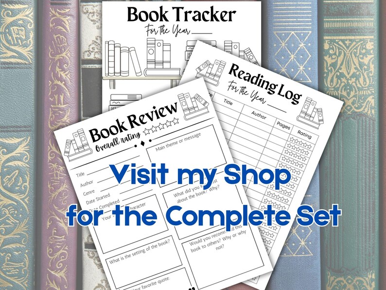 Printable Book Tracker Template, Kids Book Tracker, Book Club Tracker ...