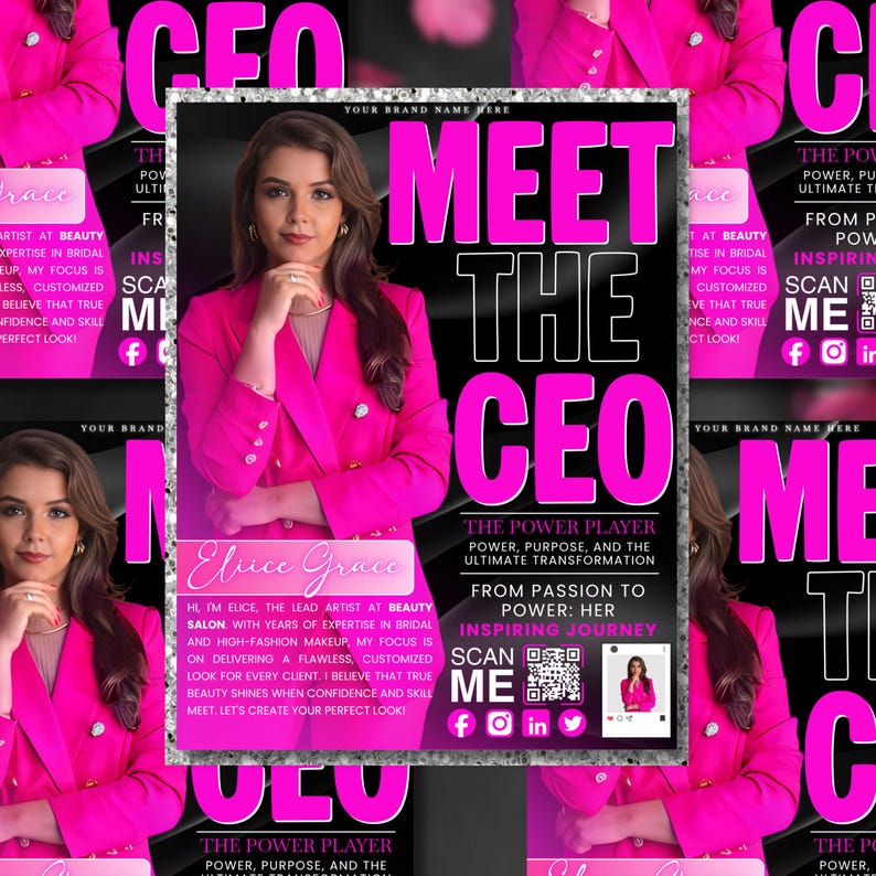 Meet the CEO Flyer Template | Editable Small Business Flyer (canva) - Etsy