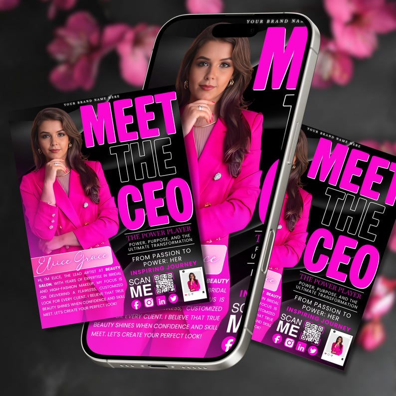 Meet the CEO Flyer Template | Editable Small Business Flyer (canva) - Etsy