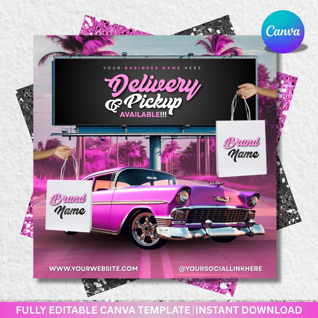 DIY Delivery & Pickup Flyer, Delivery Service Flyer, Pickup Service ...