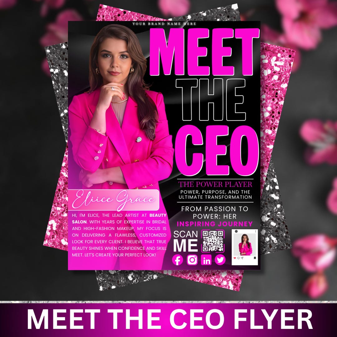 Meet the CEO Flyer Template | Editable Small Business Flyer (canva) - Etsy