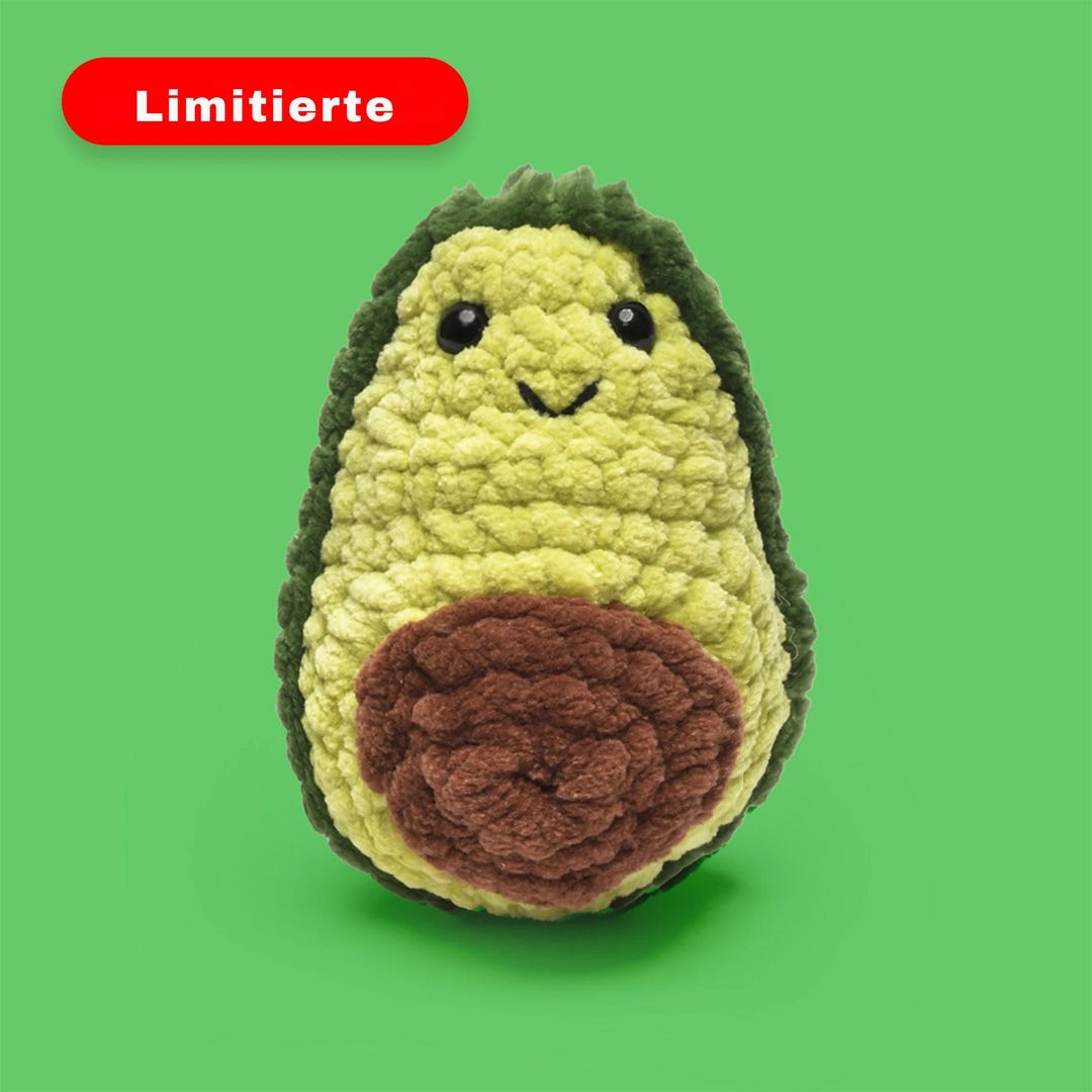 Avacado Crochet Kit for Beginners, Animal Amigurumi DIY Kit With German ...