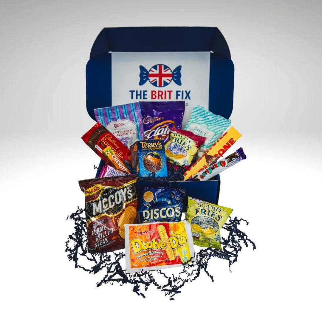 British Snack Box – UK Crisps, Retro Sweets & Cadbury Chocolate - Etsy