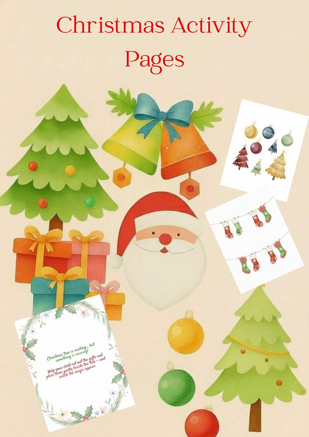 EN | Printable Christmas Activity Pages for Kids – 7 Cut-and-paste ...