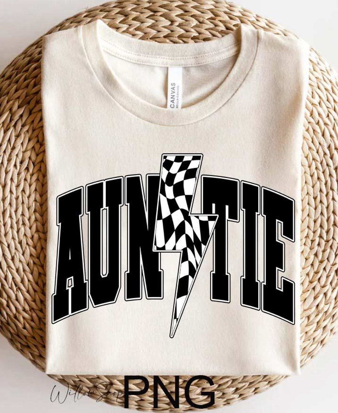 Preppy Auntie PNG Checkered Aunt Design, Retro Preppy Png, Trendy ...