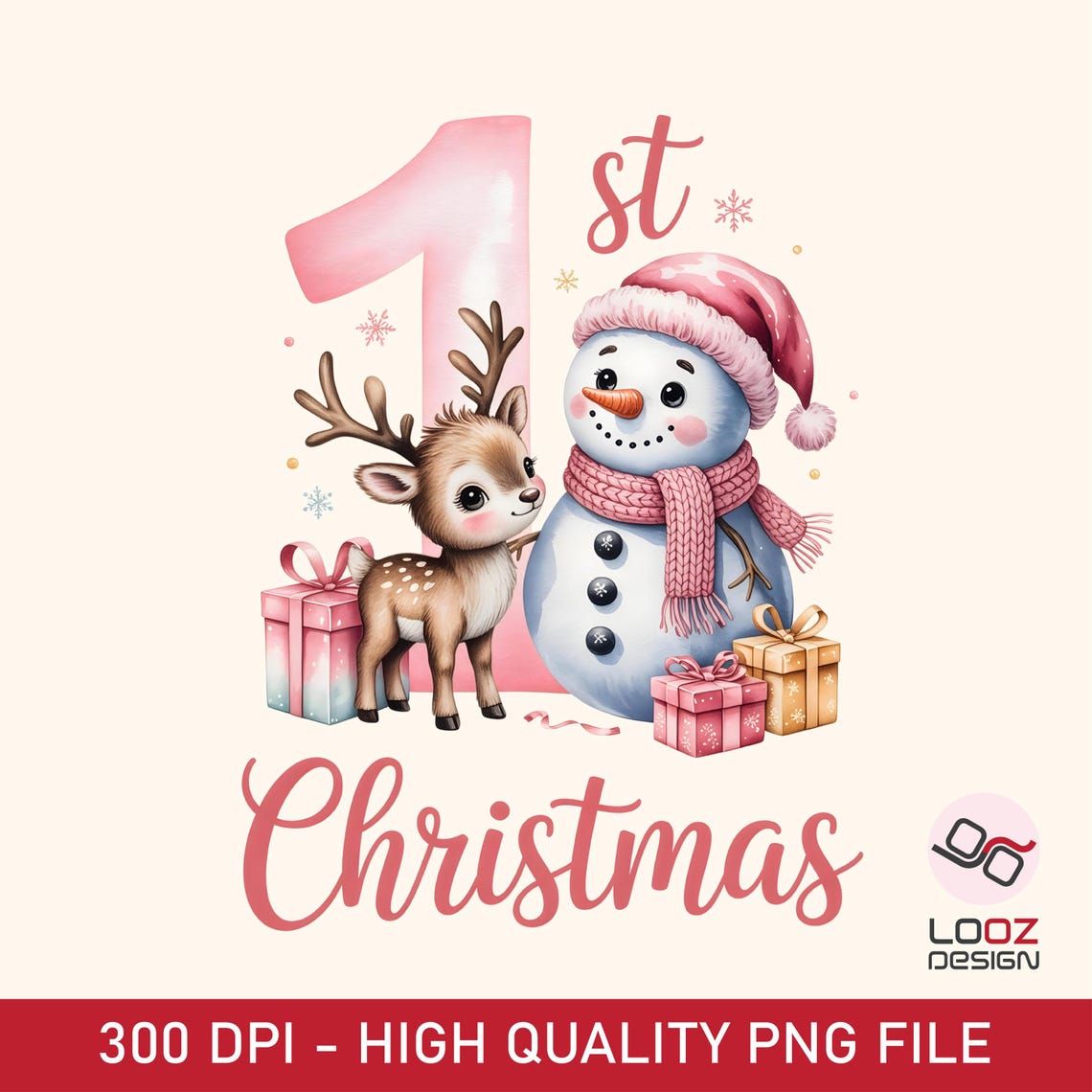 Baby’s First Christmas PNG, Reindeer Snowman Clipart, 1st Christmas ...