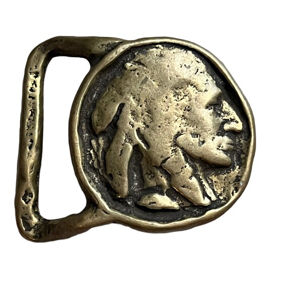 1970s Native American Profile Buffalo Nickel Solid Brass Belt - Etsy