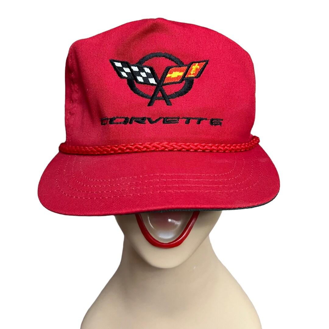1980s SKM Corvette Trucker Hat Adjustable Leather Strap Made - Etsy