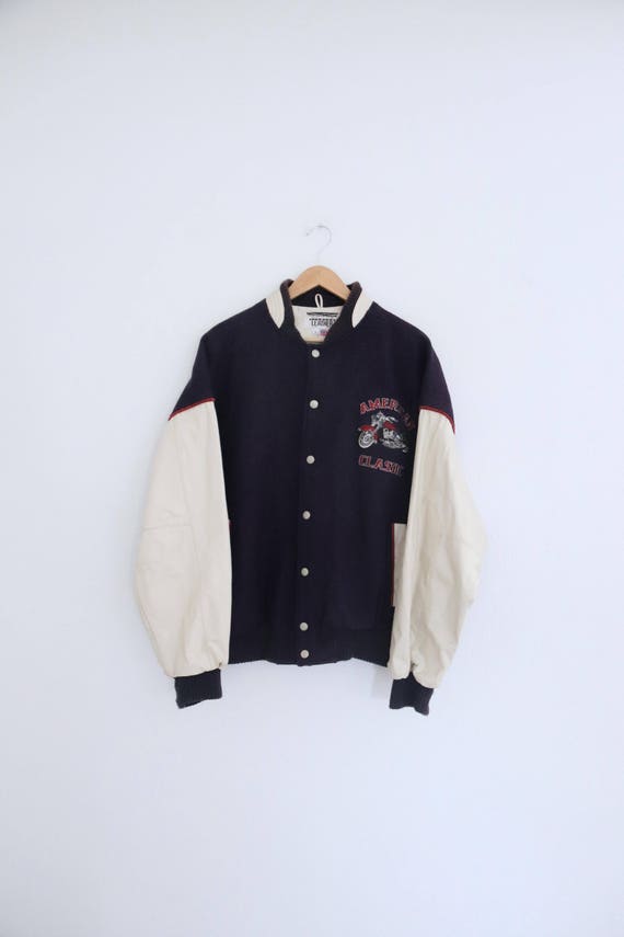 1990s Dallas Premium Leather Letter Jacket American C… - Gem