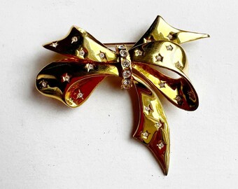 Joan Rivers Bow Brooch - Etsy