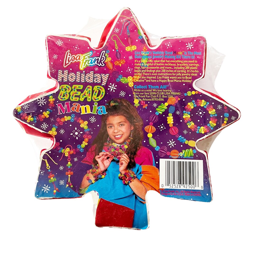 1990s Lisa Frank Holiday Bead Mania Snowflake Jewelry DIY Kit - Etsy