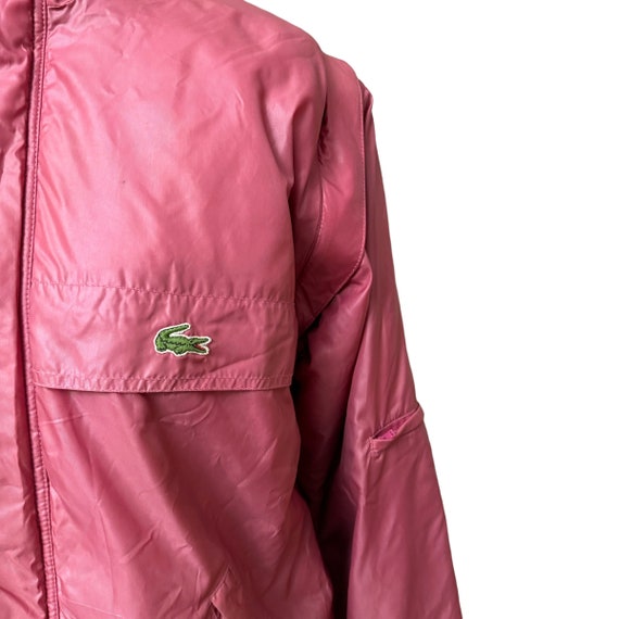 1980s Lacoste Club Tour Collection Mauve Jacket Vest … - Gem