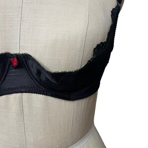 1970s Fredericks of Hollywood Shelf Bra Open Cup Sexy Black Vintage 34B ...