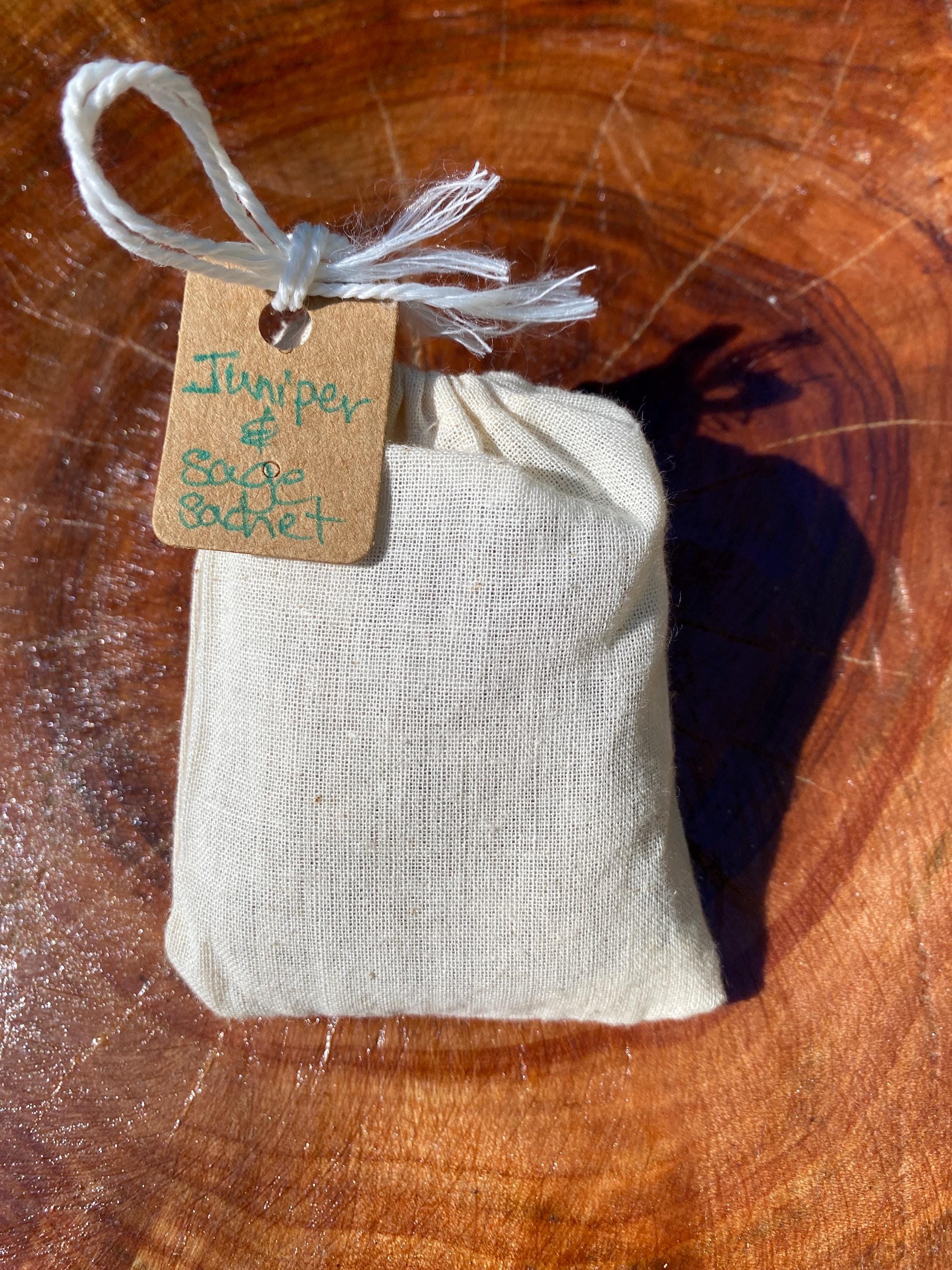 Organic White Sage and Juniper Sachet With Reusable Muselin Bag - Etsy