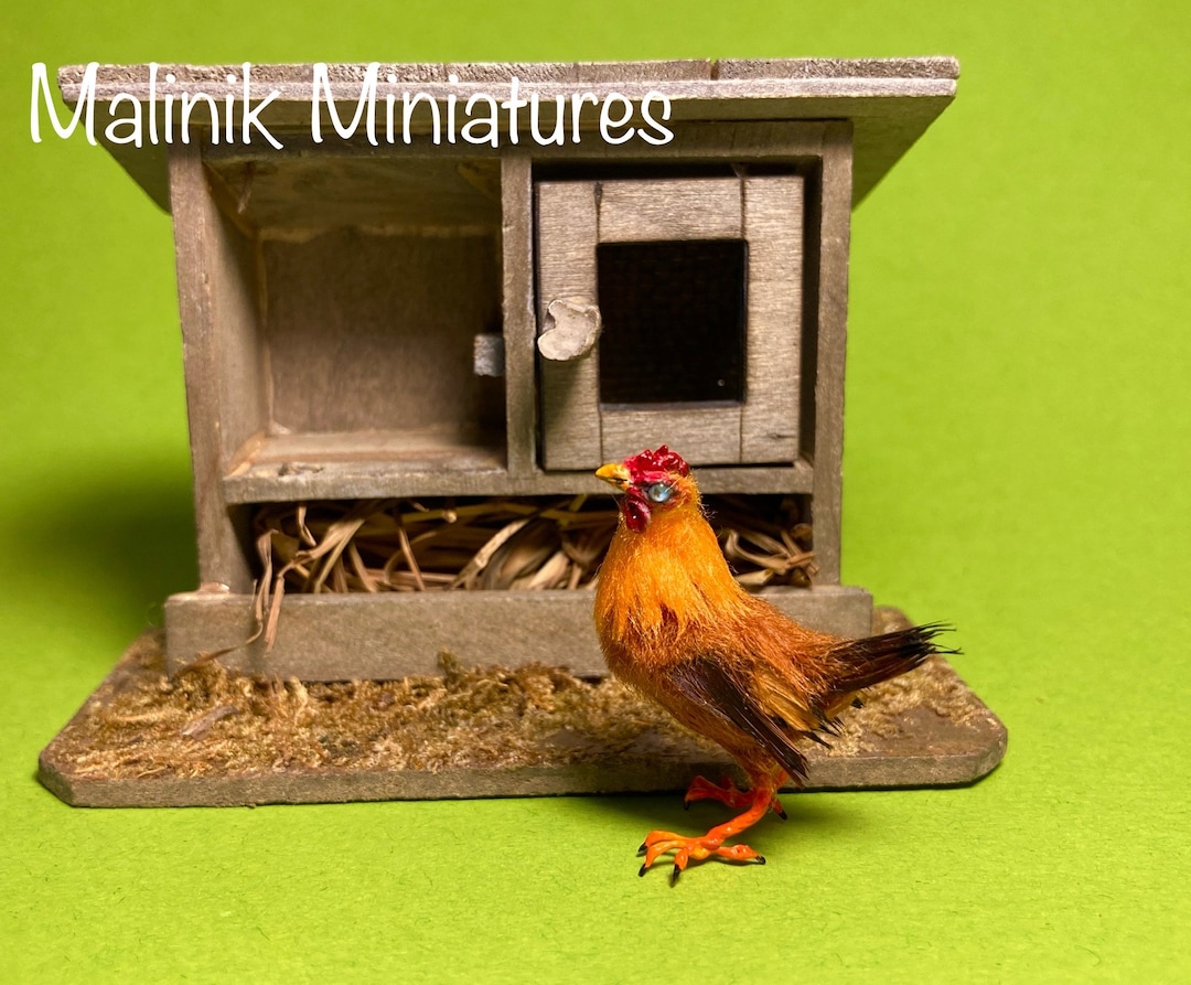 Made to Order Dollhouse Miniature OOAK Hen Chicken Bird Malinik ...