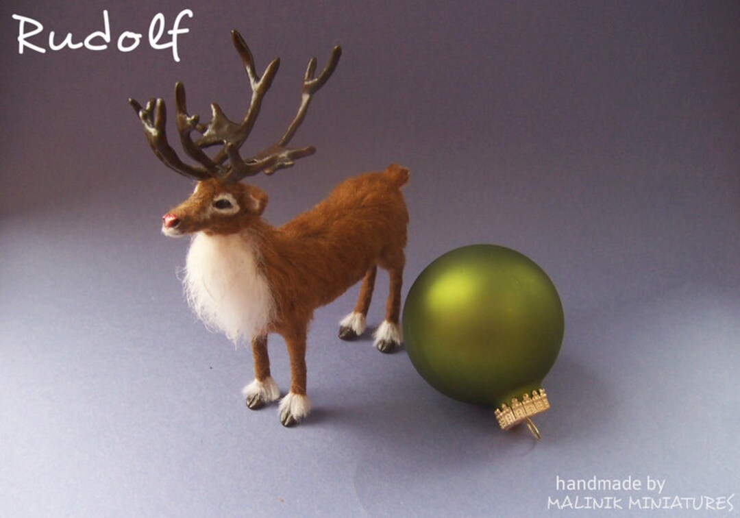 Made to Order Dollhouse Miniature Reindeer Sculpture Christmas Furry ...
