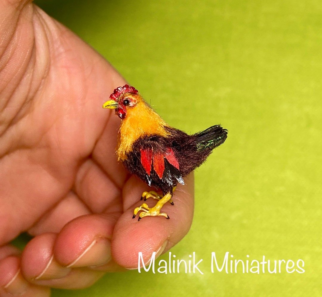 Made to Order Dollhouse Miniature OOAK Hen Bird Malinik Miniatures ...