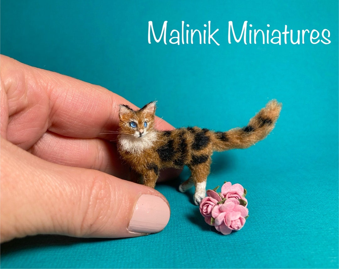 Dollhouse Miniature OOAK Cat Animal Malinik Miniatures - Etsy