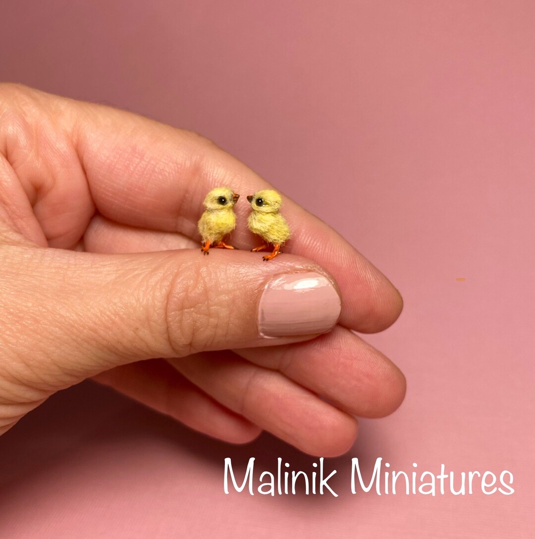 Made to Order Dollhouse Miniature OOAK Chicken Baby Chicks Lot of 2 ...