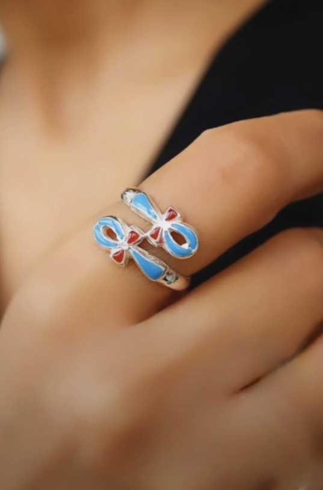 Handmade Sterling Silver Double Ankh Ring: Egyptian Key of Life With ...