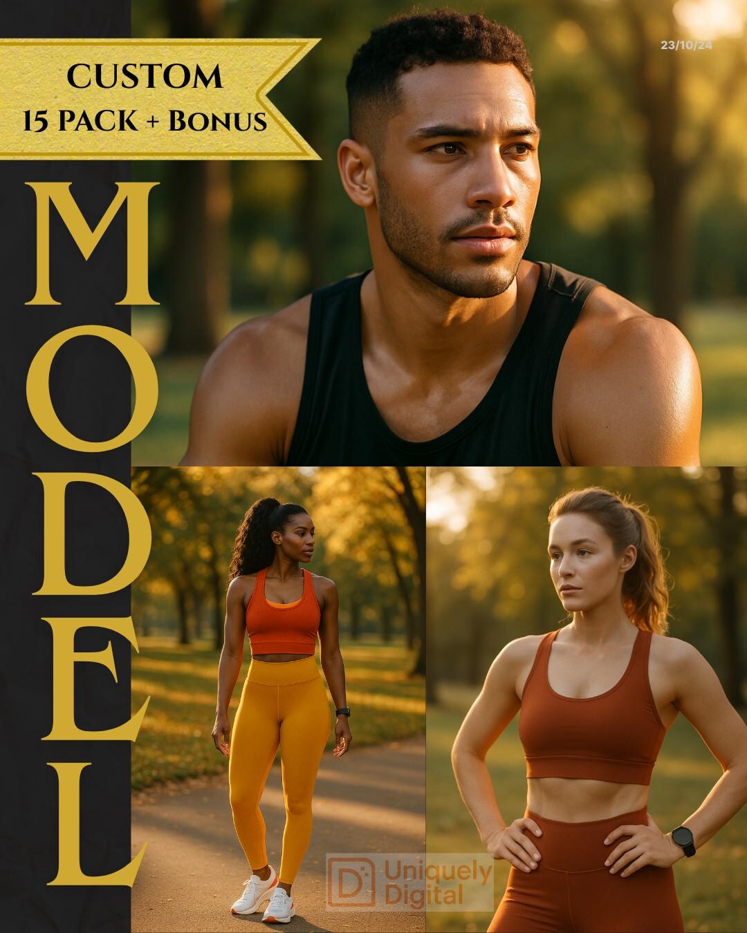 AI Fitness Model Stock Photo Pack | Gym, Yoga, Running (digital ...